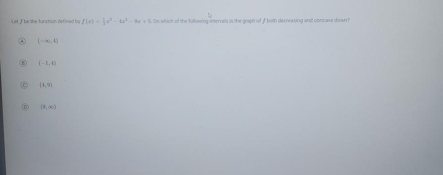 Solved Let f ﻿be the function defined by f(x)=13x3-4x2-9x+5. | Chegg.com