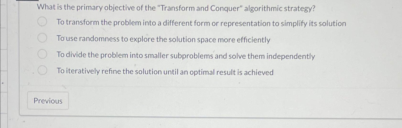 Solved What is the primary objective of the "Transform and | Chegg.com