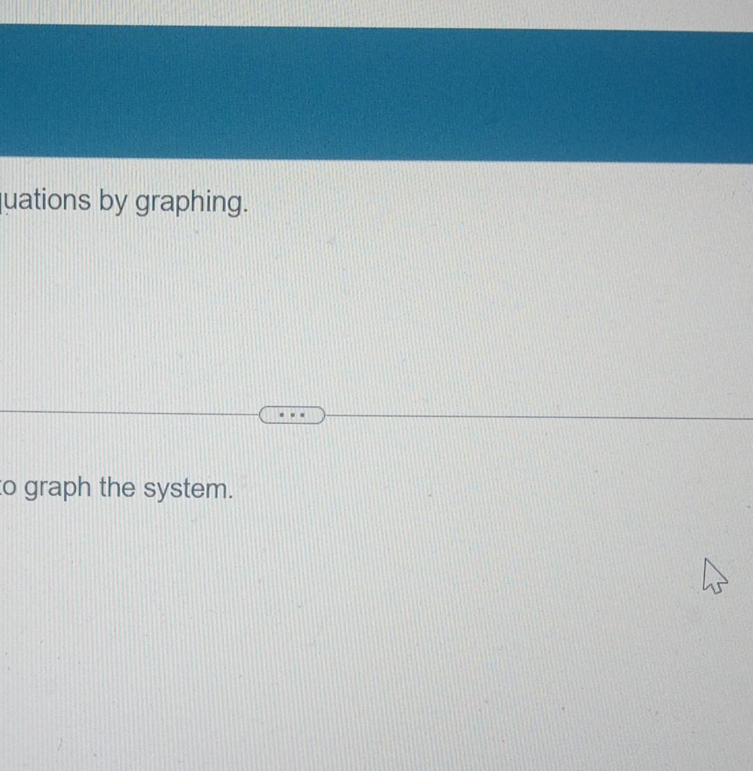 Solved uations by graphing. o graph the | Chegg.com