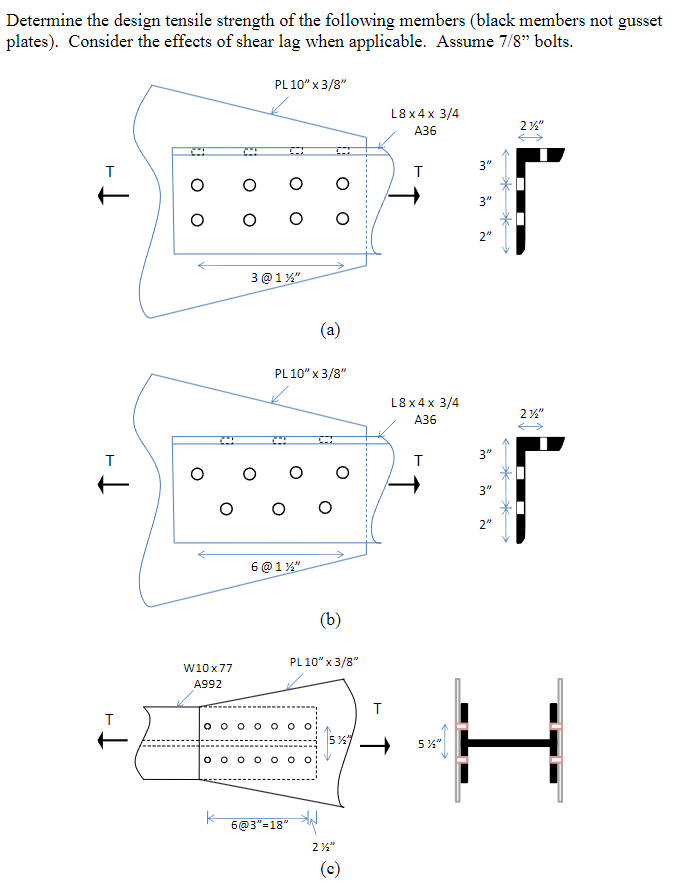 Solved Determine the design tensile strength of the | Chegg.com