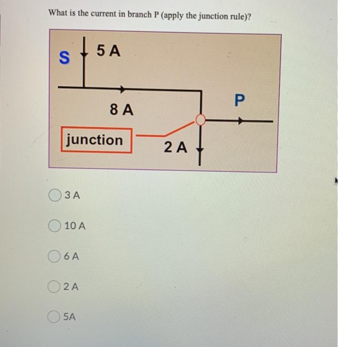 Solved What is the current in branch P (apply the junction | Chegg.com