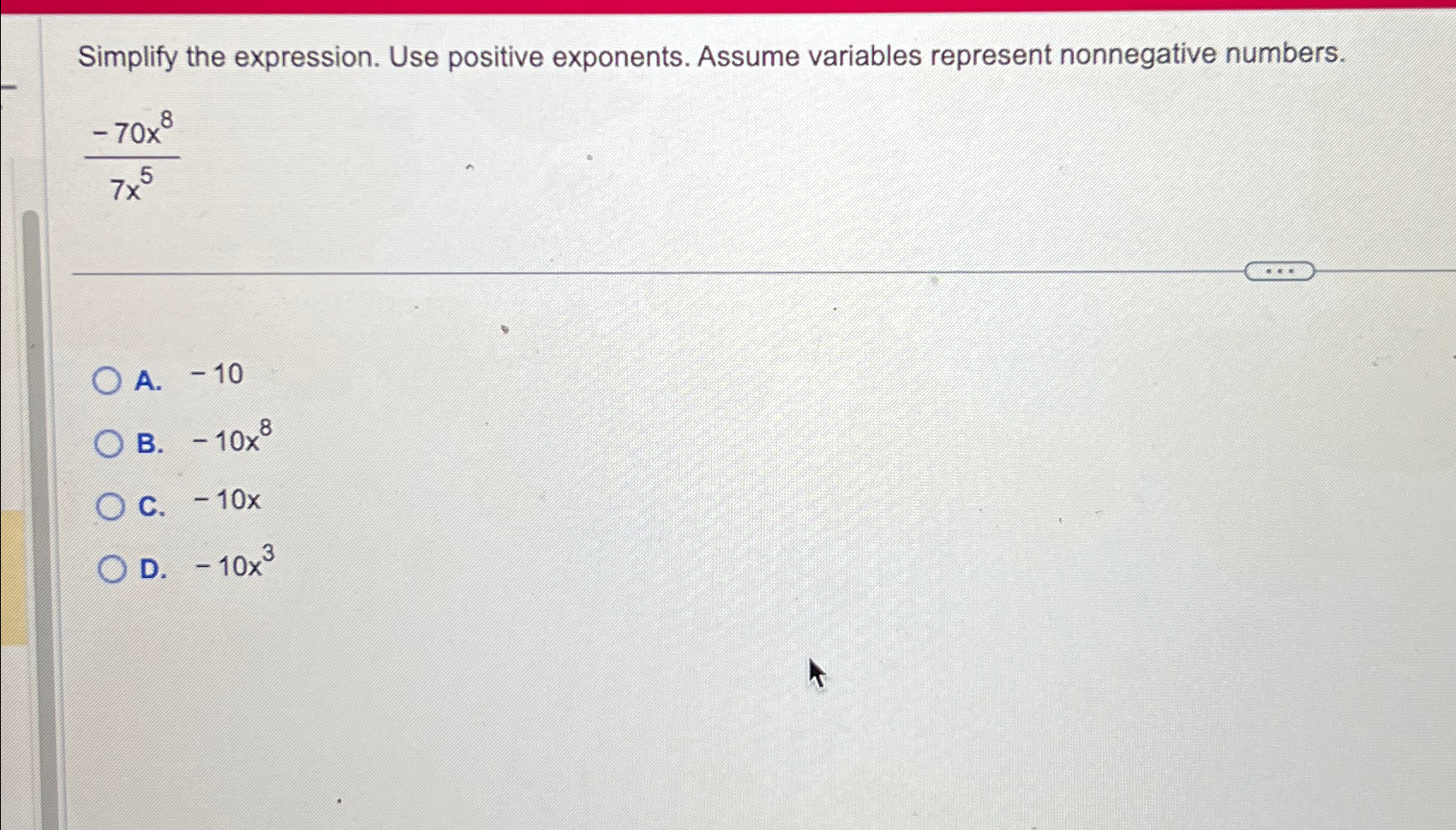 Solved Simplify the expression. Use positive exponents. | Chegg.com