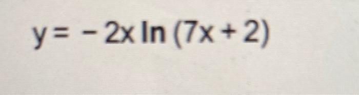 Solved Find The Derivative Of The Following Function