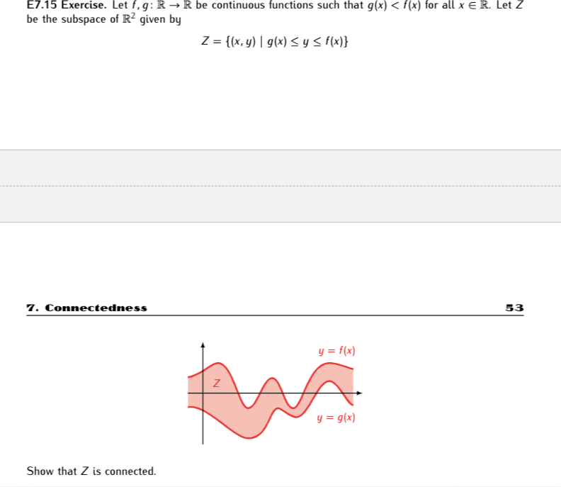 Solved E7.15 ﻿Exercise. Let f,g:R→R ﻿be continuous functions | Chegg.com