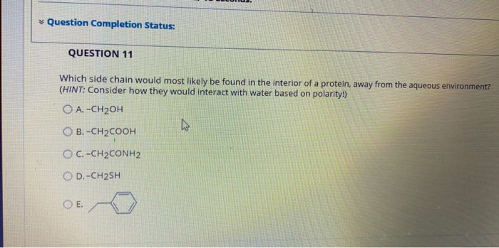 Solved Question Completion Status: QUESTION 11 Which side | Chegg.com