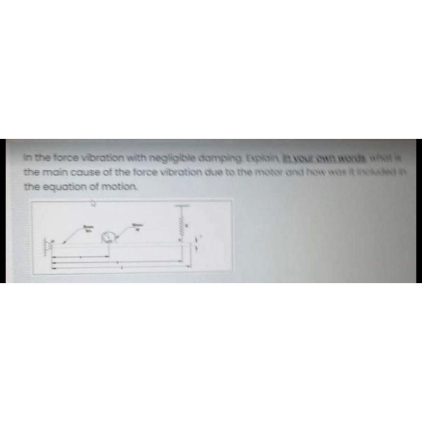 Solved in the force vibration with negligible damping. | Chegg.com