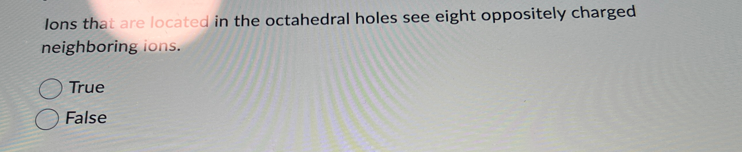 Solved lons that are located in the octahedral holes see | Chegg.com