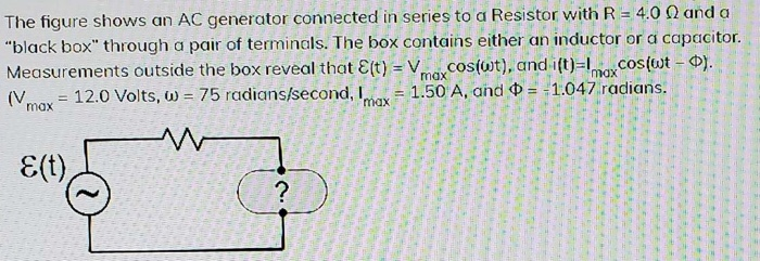 Solved The figure shows an AC generator connected in series | Chegg.com