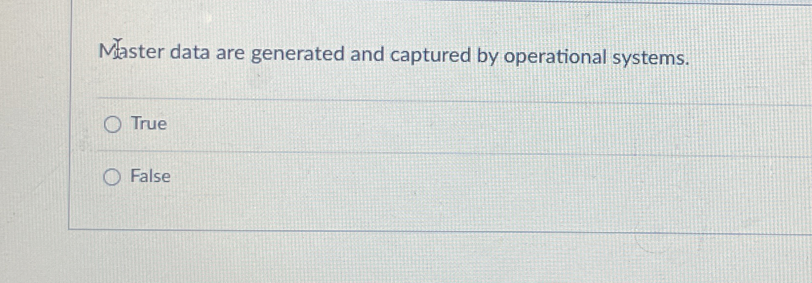 Solved Nlaster data are generated and captured by | Chegg.com