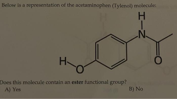 Solved Below is a representation of the acetaminophen | Chegg.com