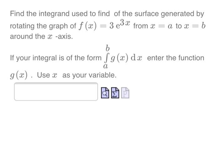 Solved Find the integrand used to find of the surface | Chegg.com