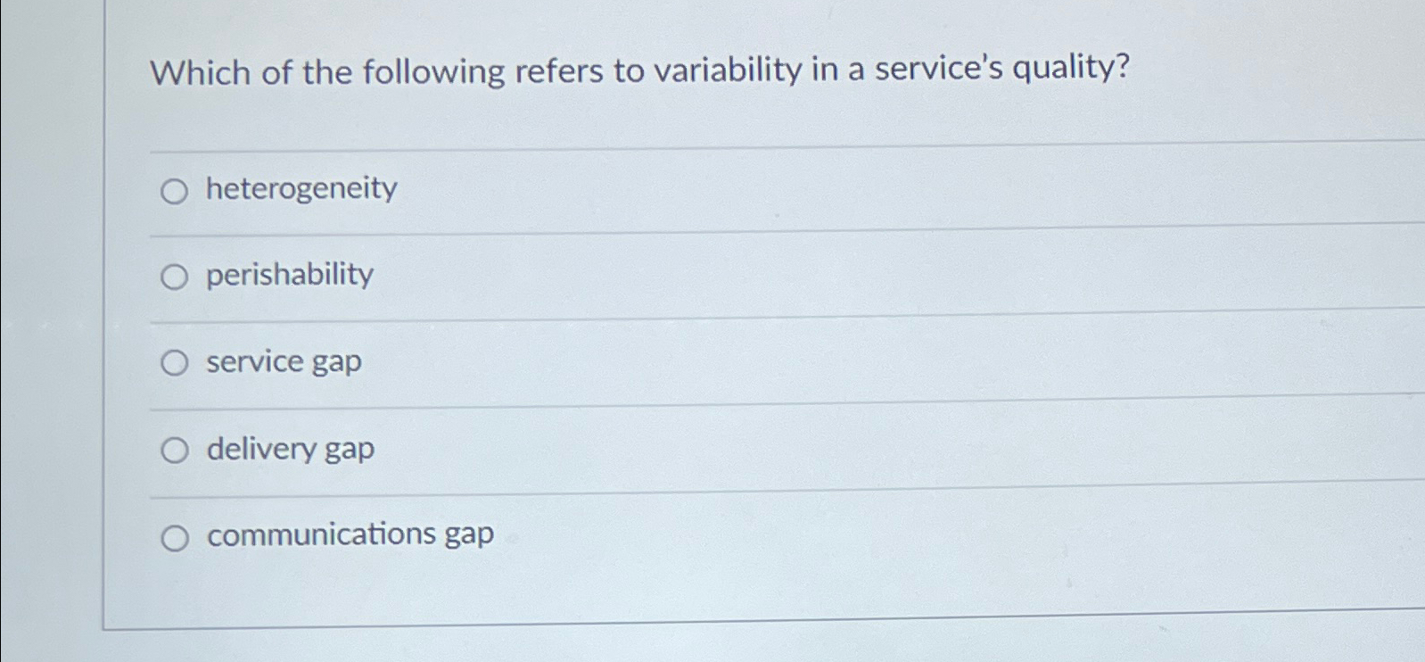 Solved Which of the following refers to variability in a | Chegg.com