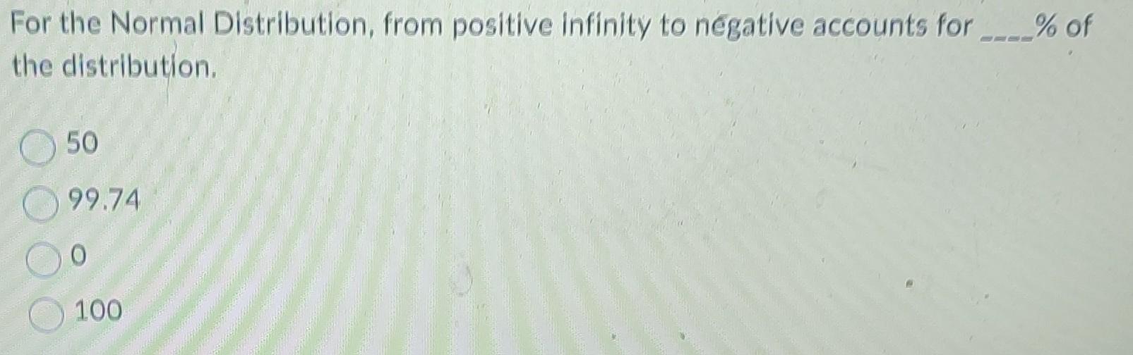 Solved For the Normal Distribution, from positive infinity | Chegg.com