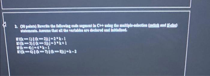 Solved 1. (30 points) Rewrite the following pseudocode | Chegg.com Solved 1. (30 points) Rewrite the following pseudocode | Chegg.com