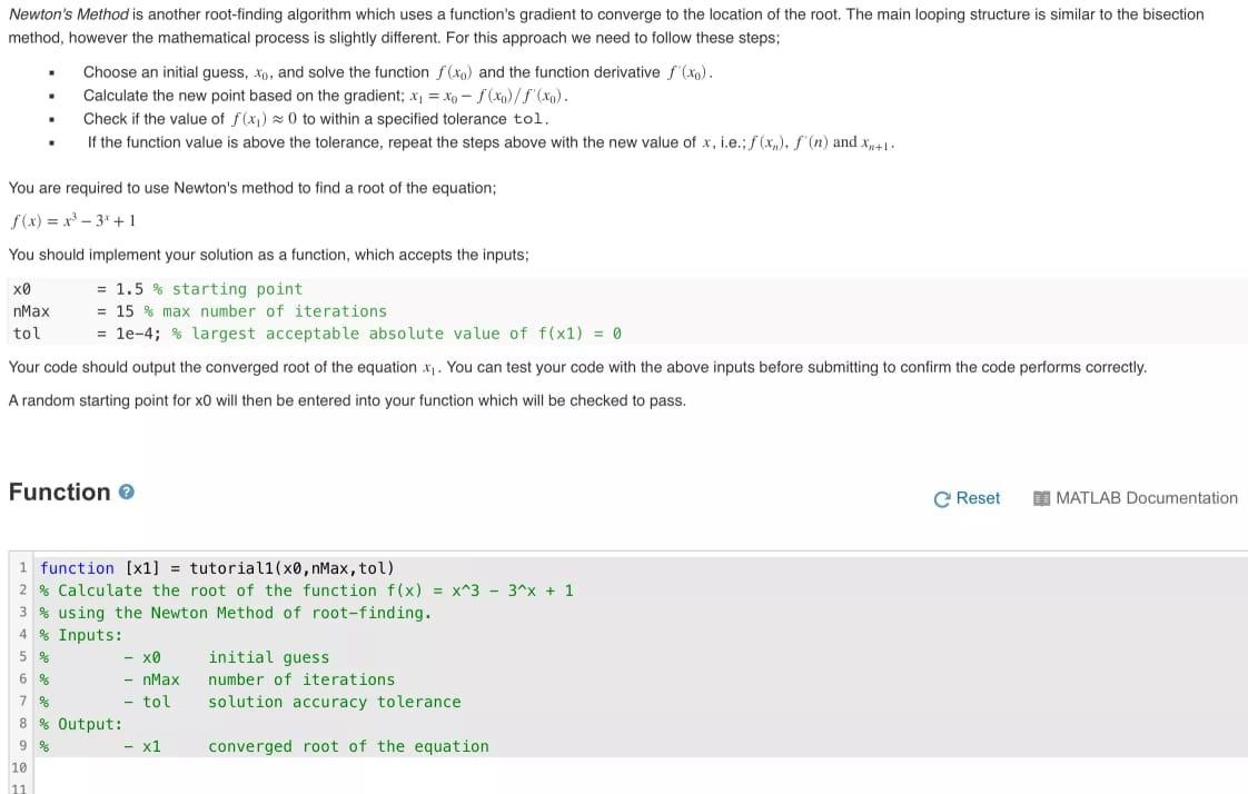 Solved Newtons Method Is Another Root Finding Algorithm