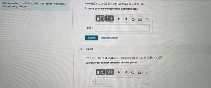 Solved Calculate the pH of the soiution that results from | Chegg.com