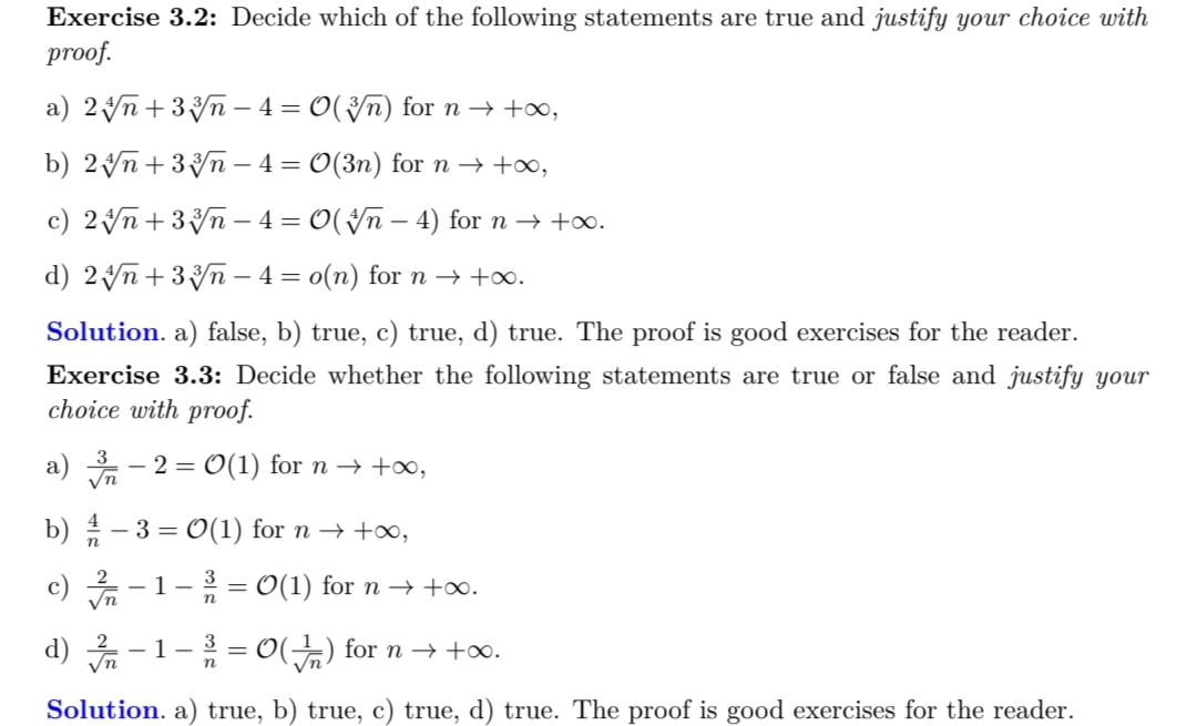 Solved Exercise 3.2: Decide which of the following | Chegg.com