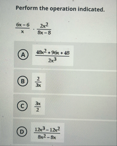Solved Perform the operation | Chegg.com