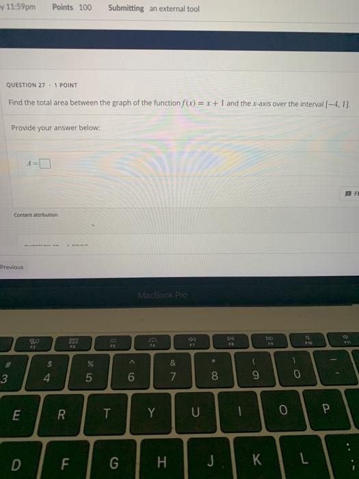 Solved v 11:59pm Points 100 Submitting an external tool | Chegg.com