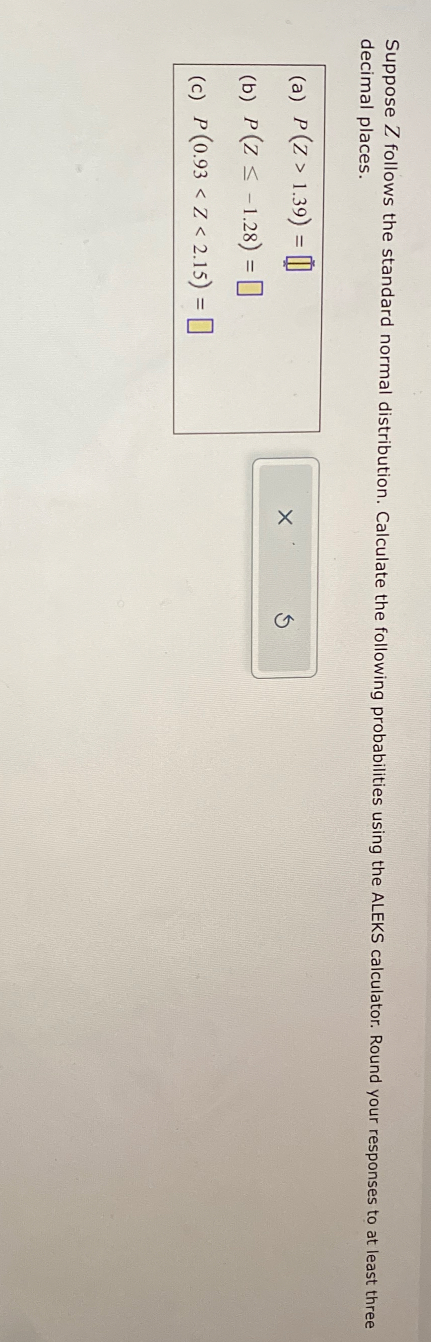 Solved Suppose Z ﻿follows the standard normal distribution. | Chegg.com
