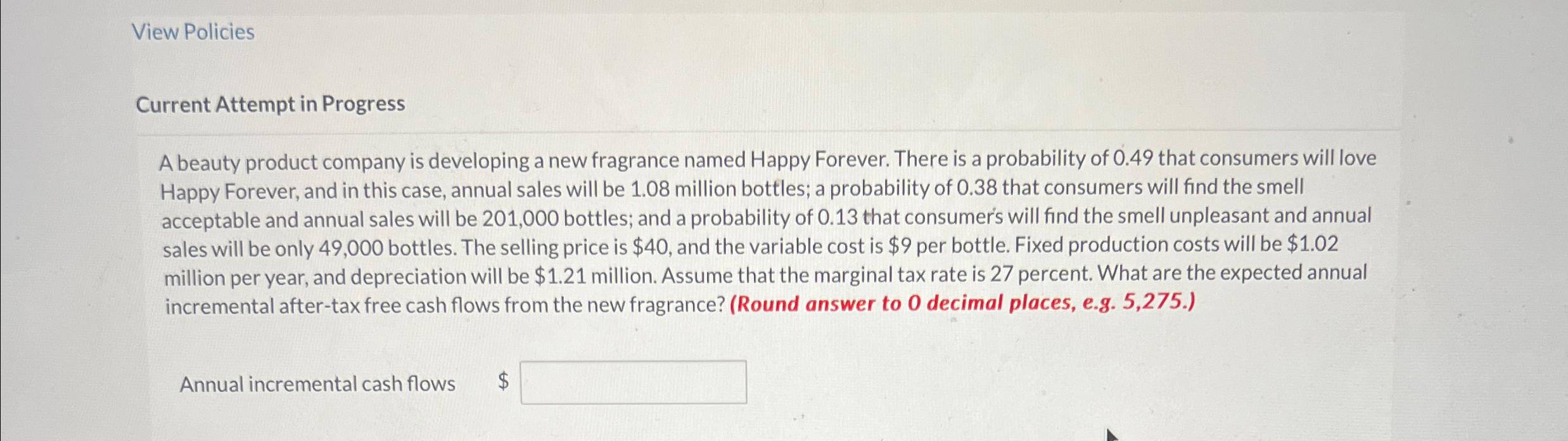 Solved View PoliciesCurrent Attempt in ProgressA beauty | Chegg.com