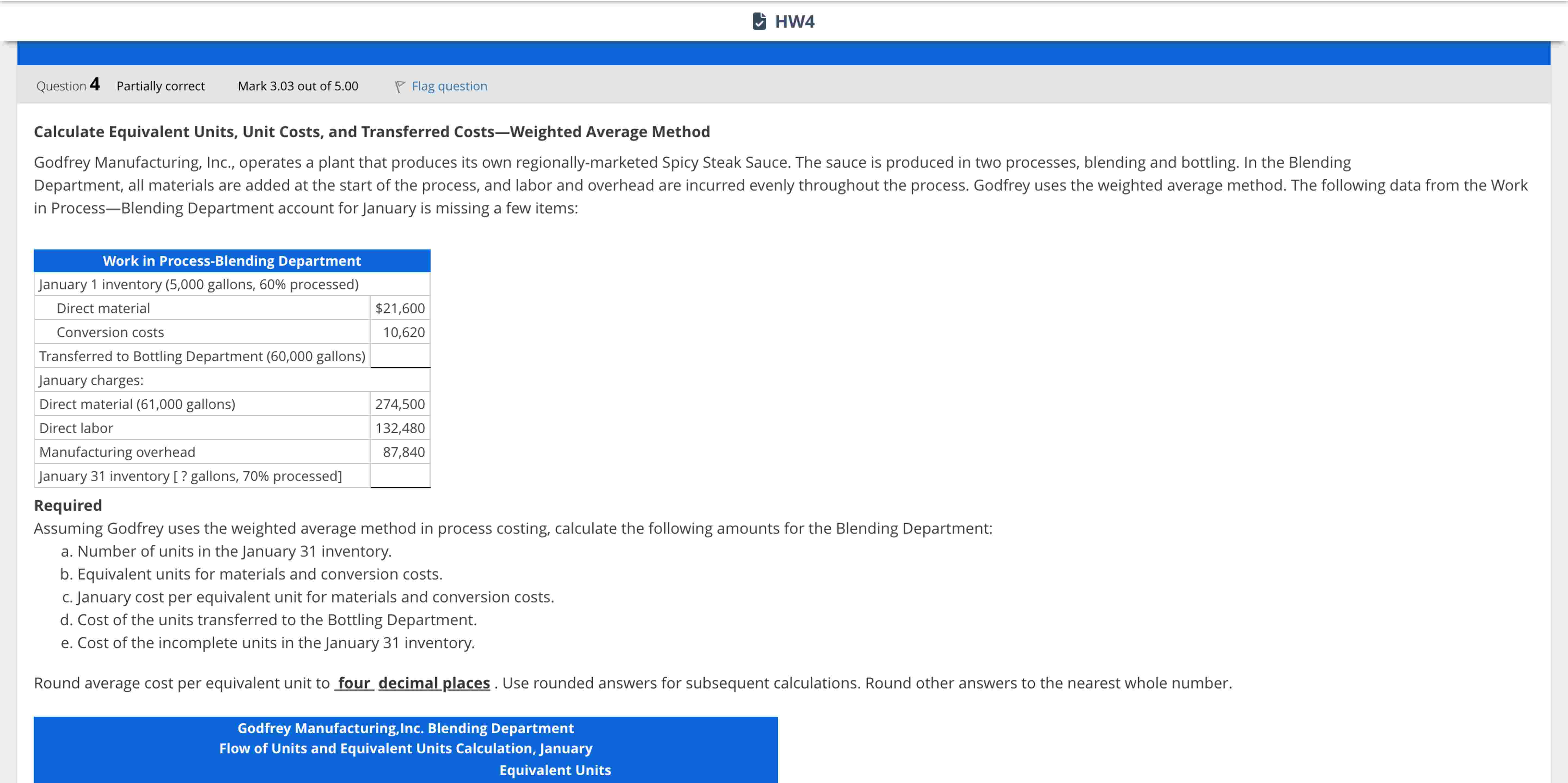 Solved Calculate Equivalent Units, Unit Costs, and | Chegg.com