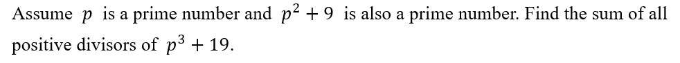 Solved Assume p ﻿is a prime number and p2+9 ﻿is also a prime | Chegg.com