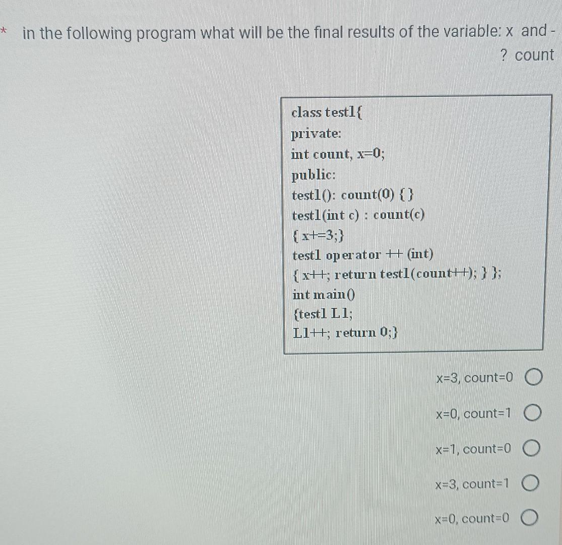 Solved *in the following program what will be the final | Chegg.com