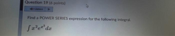 Solved Find a POWER SERIES expression for the following | Chegg.com