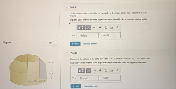 Solved Part A Determine the surface area formed by revolving | Chegg.com