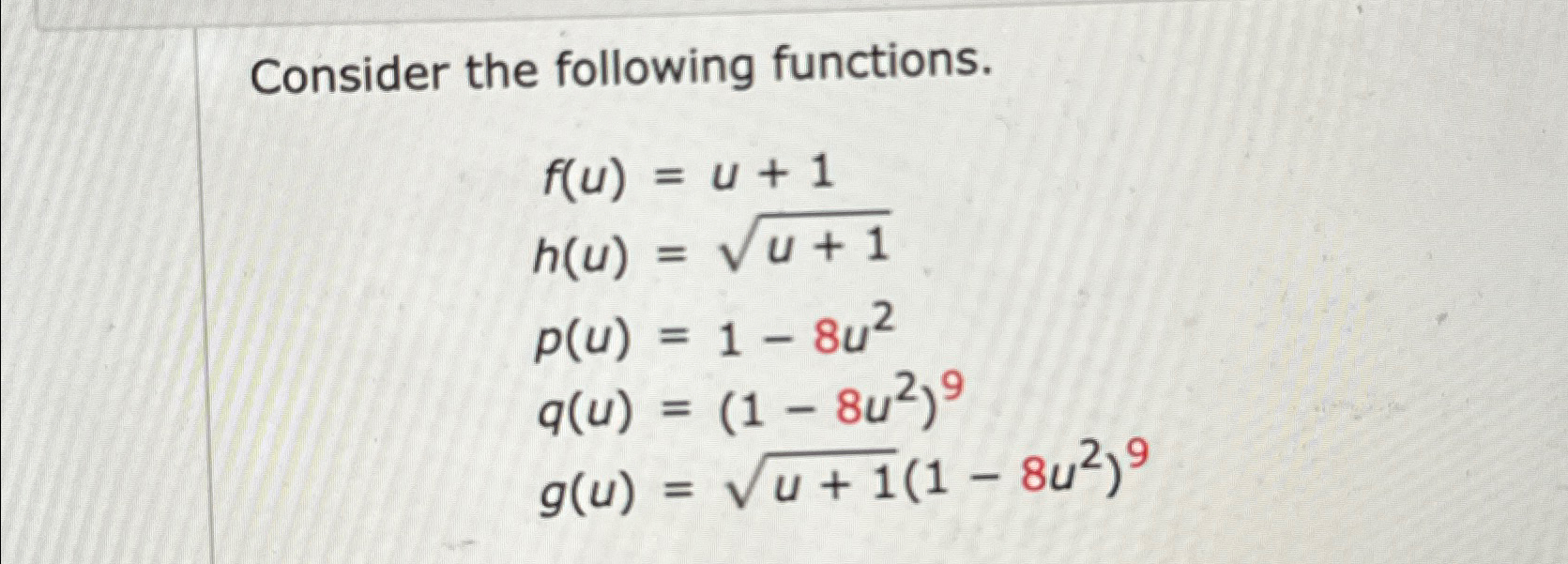 Solved Consider the following | Chegg.com