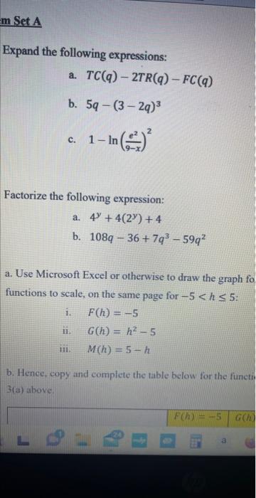 Solved Expand the following expressions: a. | Chegg.com