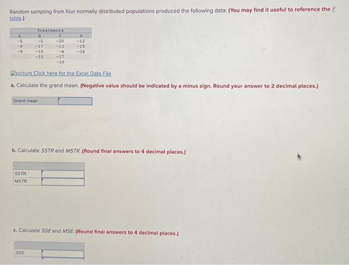 Solved Random sampling from four normally distributed | Chegg.com