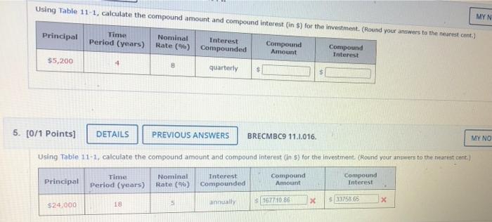 Solved Find the total number of compounding periods and the | Chegg.com