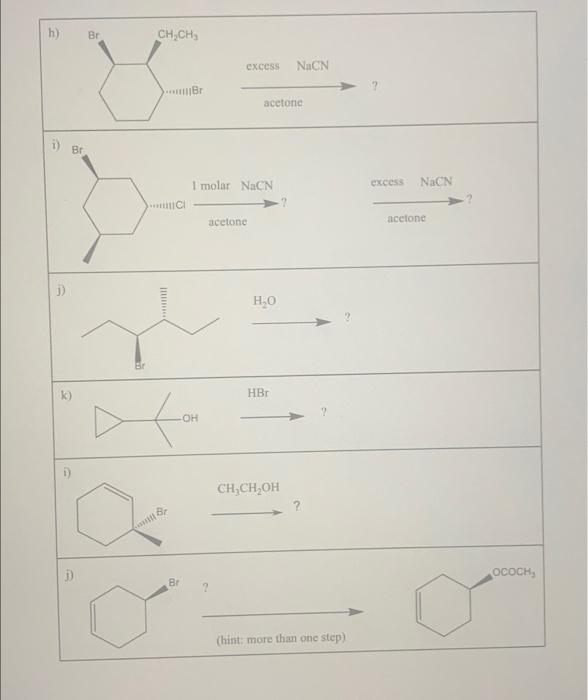 Solved 2. [22 marks] Reactions. Suggest missing reactants, | Chegg.com
