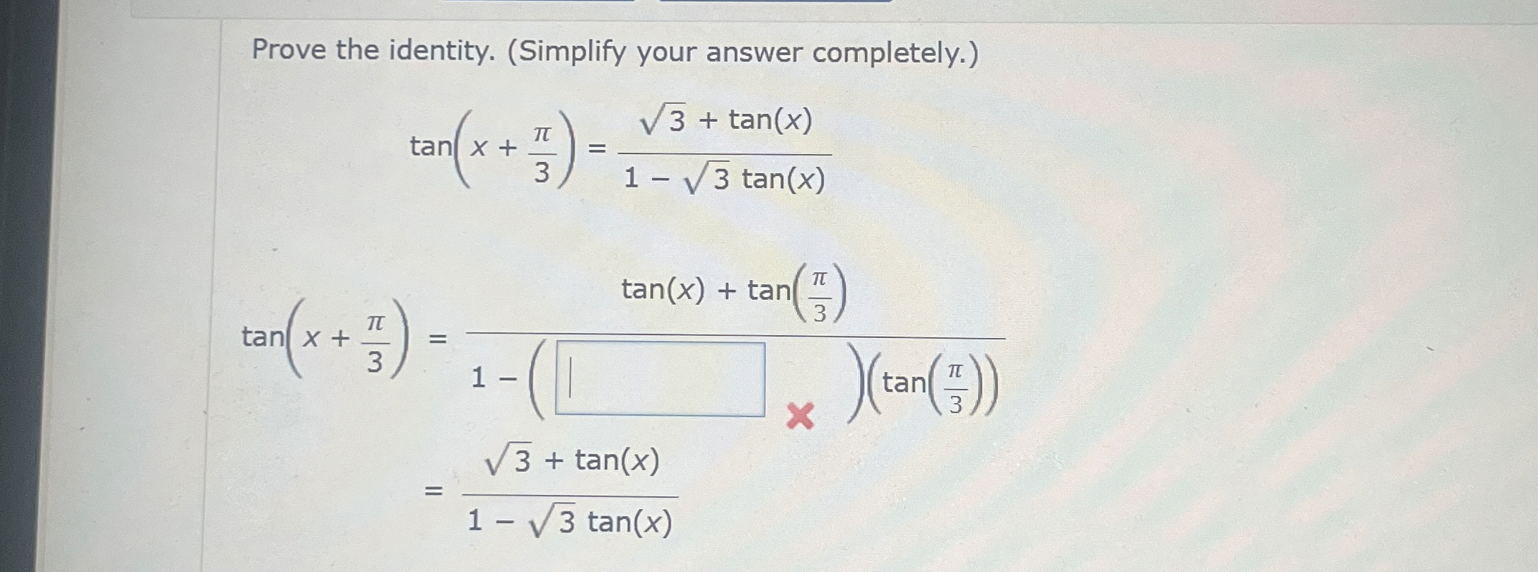 Solved Prove the identity. (Simplify your answer | Chegg.com