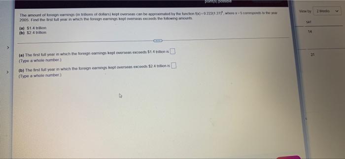 Solved podd Visby The amount of foreign carmings(intritions | Chegg.com
