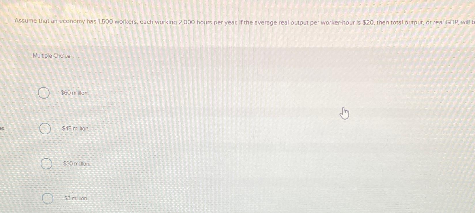Solved Assume that an economy has 1,500 ﻿workers, each | Chegg.com
