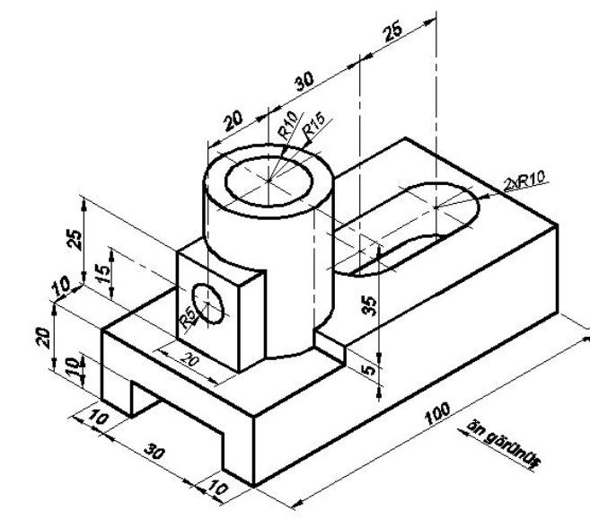 Draw Front Section, Top View and Left View for the | Chegg.com