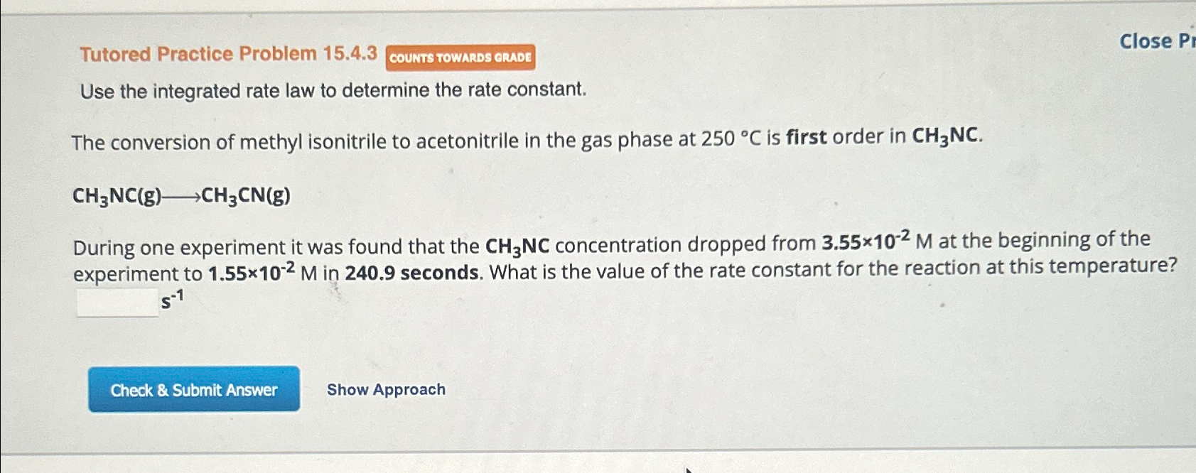 Solved Tutored Practice Problem 15.4.3Close PUse the | Chegg.com