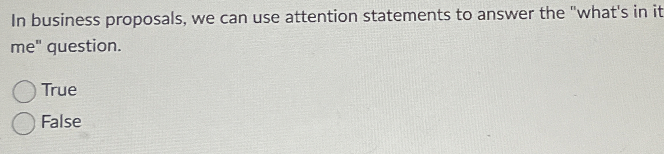 Solved In business proposals, we can use attention | Chegg.com