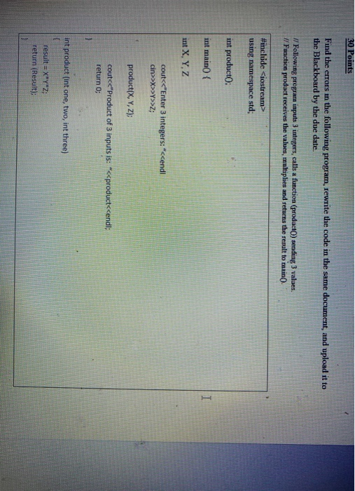 Solved Find The Errors In The Following Program Rewrite The