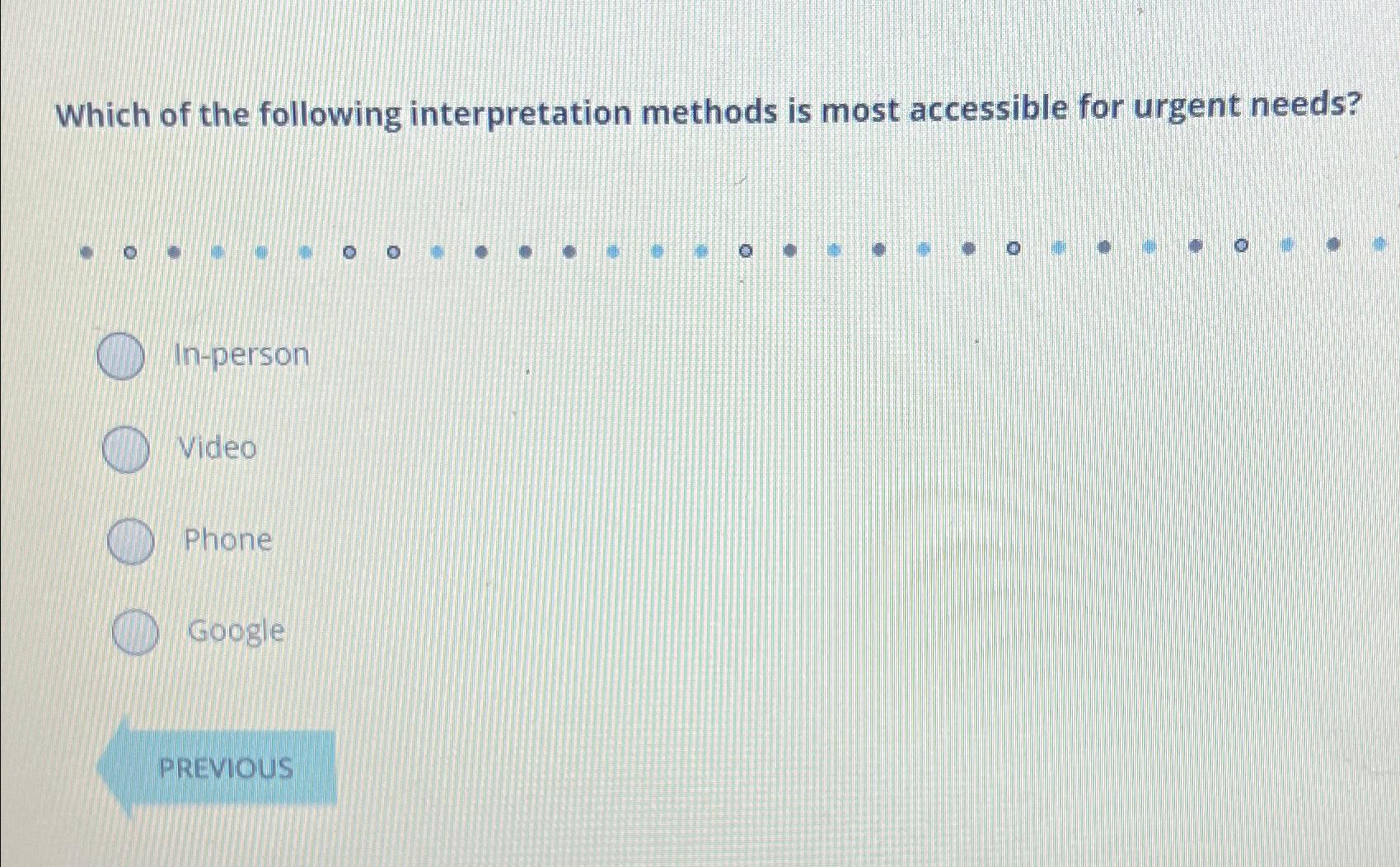 Solved Which of the following interpretation methods is most | Chegg.com