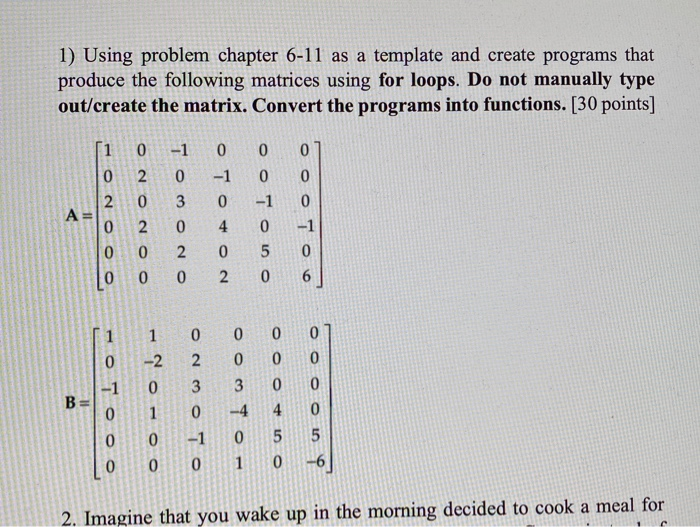 Solved 1) Using problem chapter 6-11 as a template and | Chegg.com