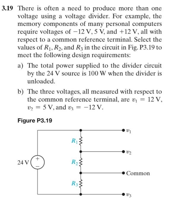 Solved 317 For The Current Divider Circuit In Fig P3 17