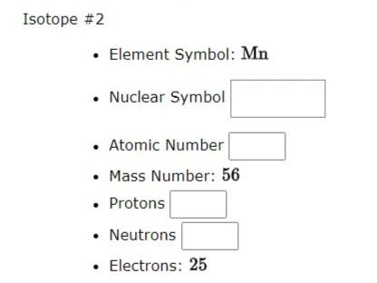 Solved - Element Symbol: Mn - Nuclear Symbol - Atomic Number | Chegg.com