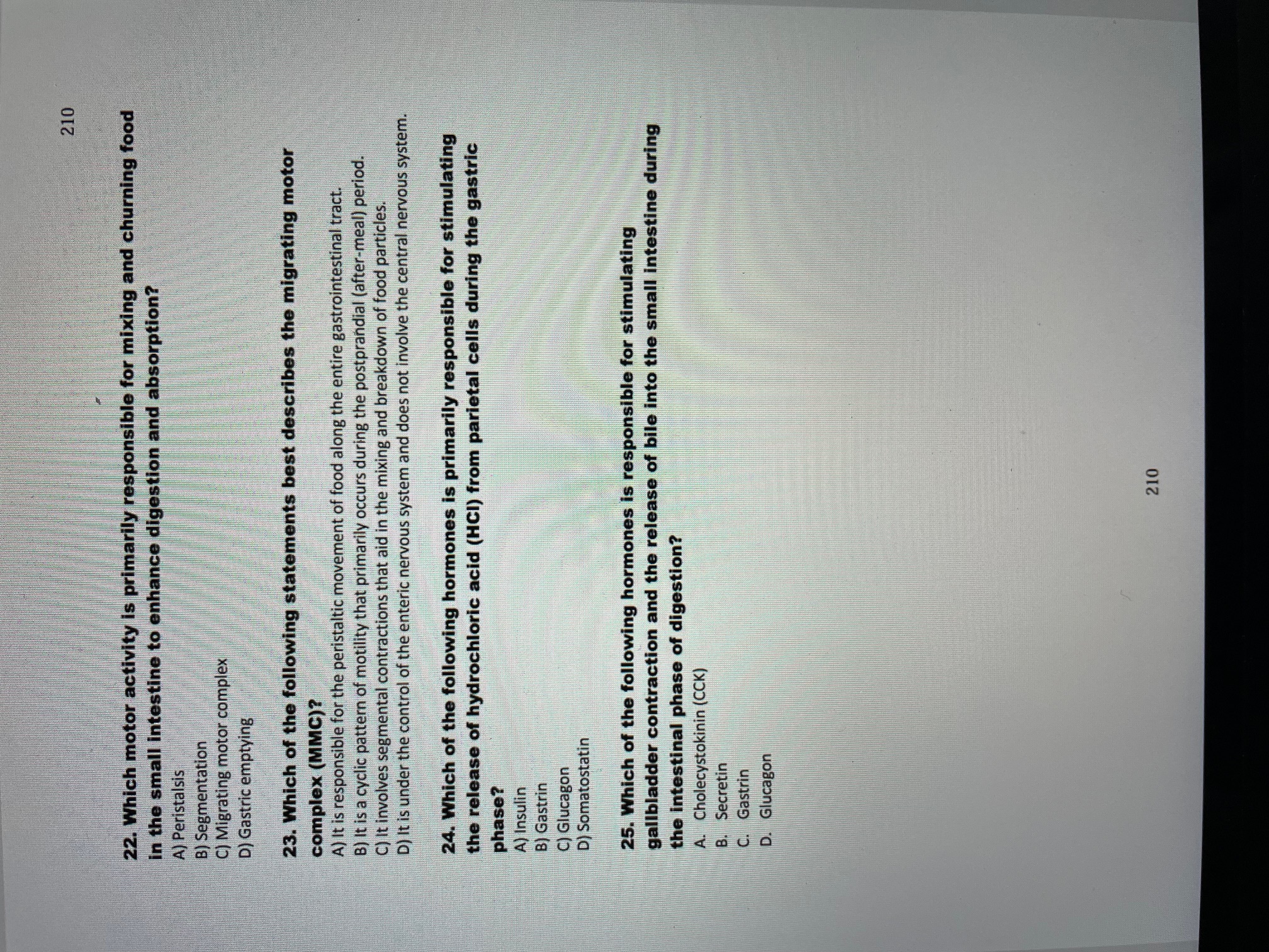 Solved Which motor activity is primarily responsible for | Chegg.com