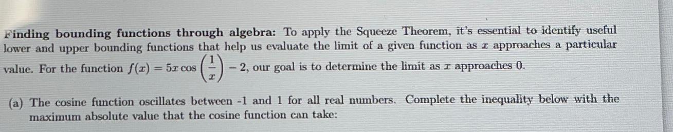 Solved Finding bounding functions through algebra: To apply | Chegg.com