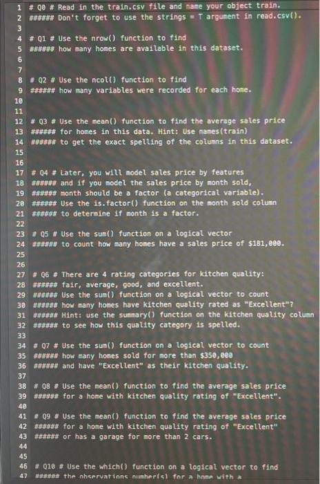 Solved Case 1 Use the train.csv file to complete this case | Chegg.com