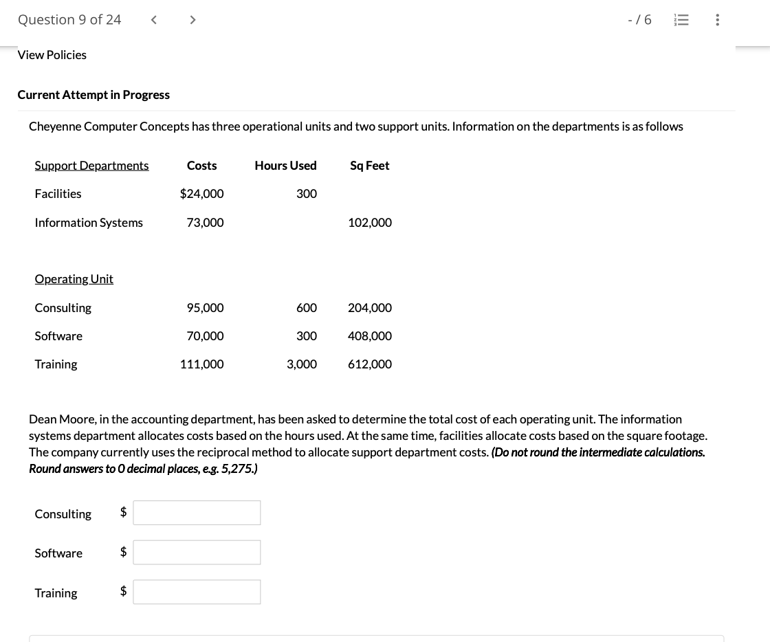 Solved Cheyenne Computer Concepts has three operational | Chegg.com